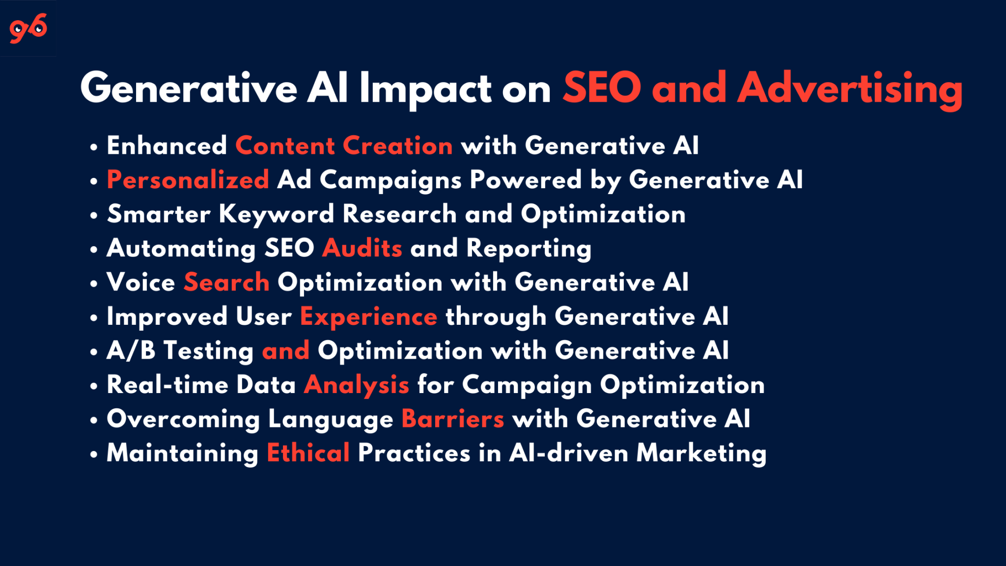 Generative AI Impact on SEO and Advertising.